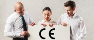 What does the CE mark on latex balloon packaging mean?